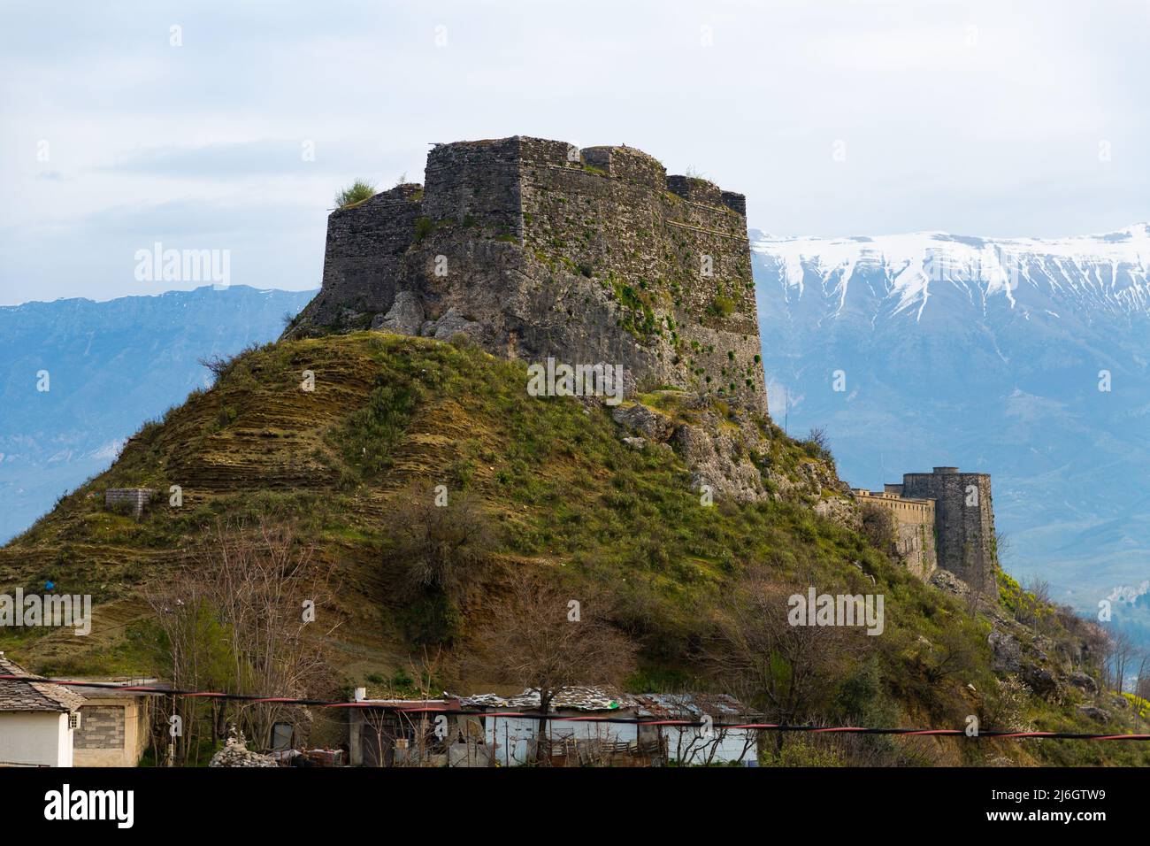 Old castle fortress city gjirokaster hi-res stock photography and ...