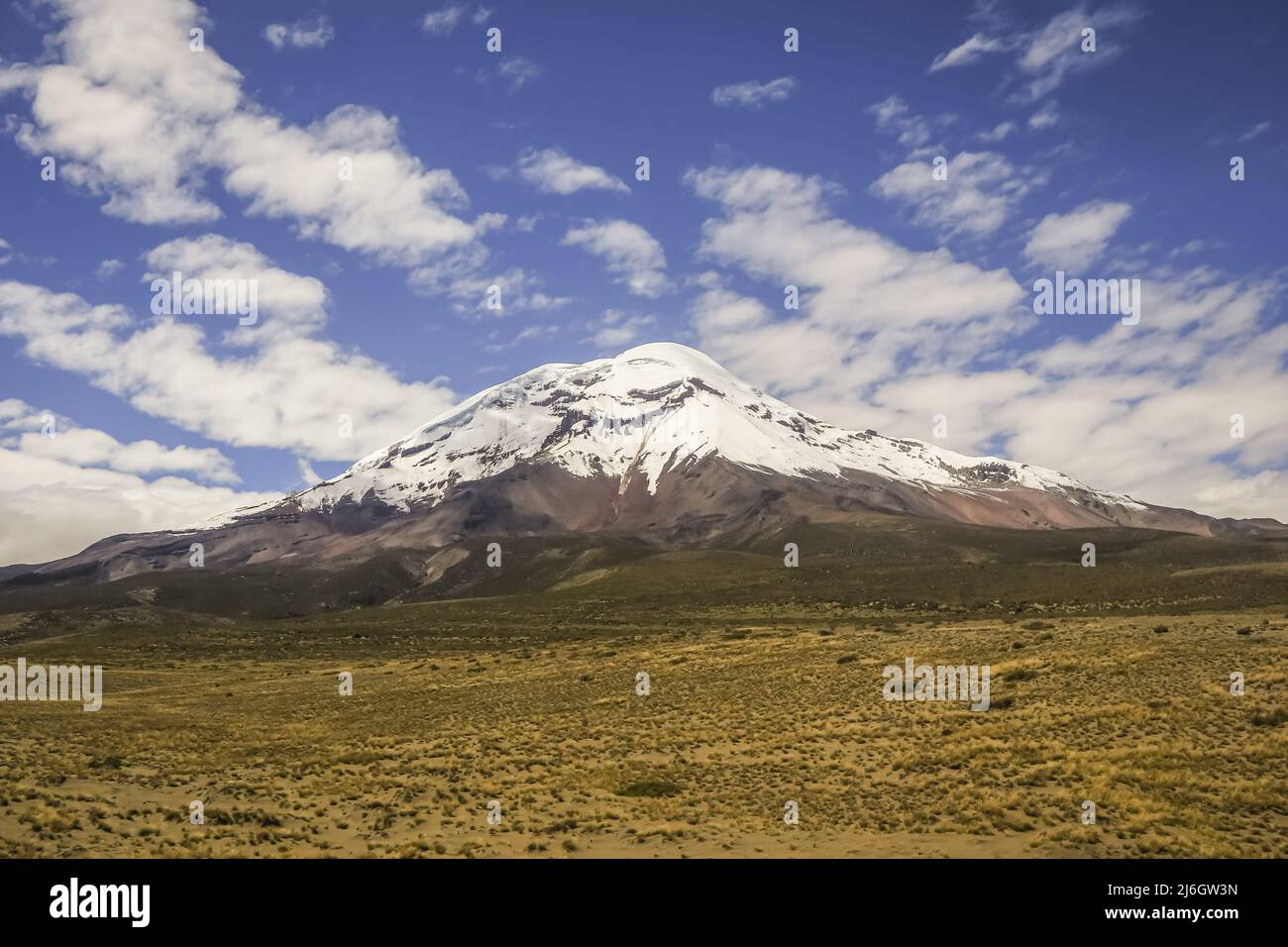 Chimborazo volcano in Ecuador with 6263 meters above sea level, located ...