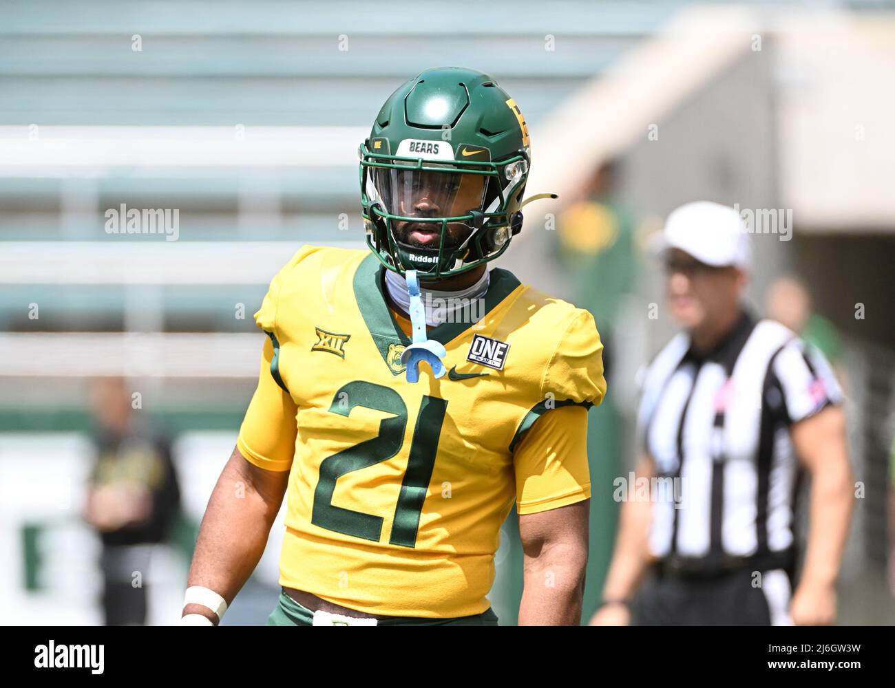 April 23 2022: Baylor Bears wide receiver Josh Fleeks (21) during the ...