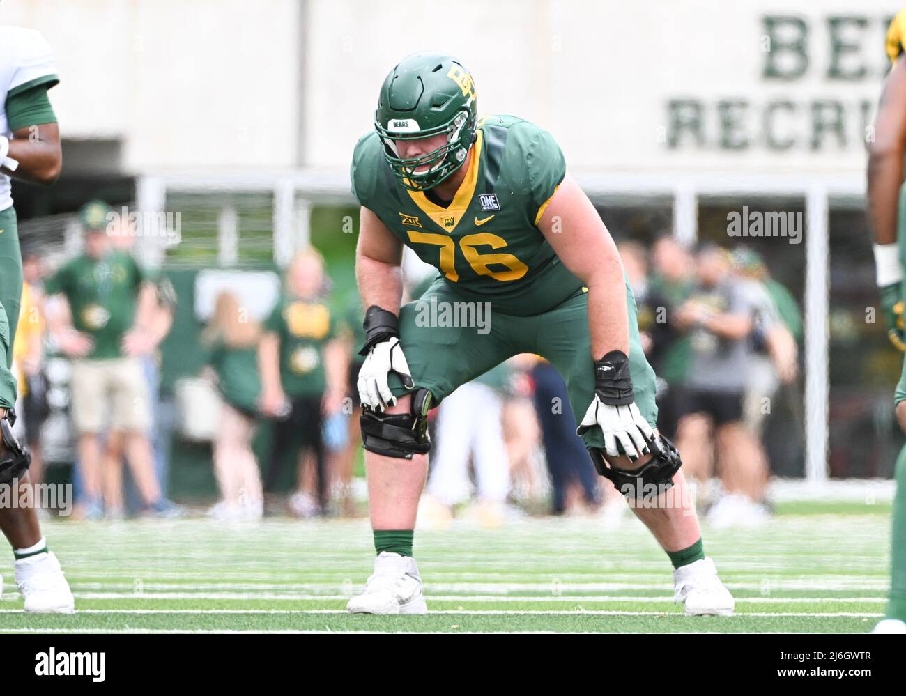 April 23 2022: Baylor Bears offensive lineman Connor Galvin (76) during ...