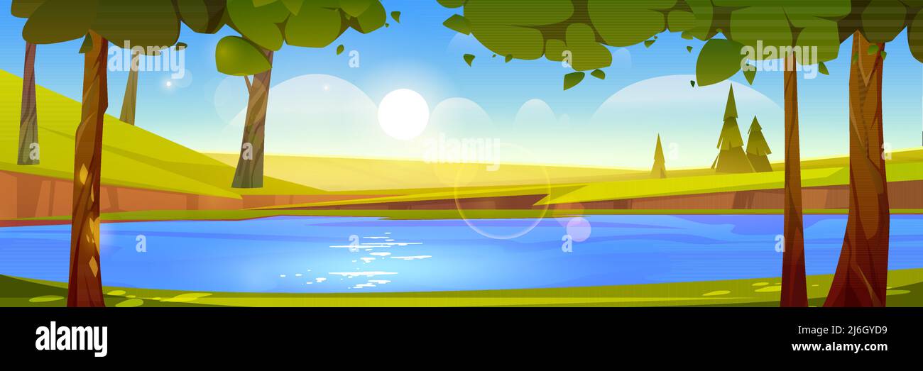 Simple Cartoon Background Scene