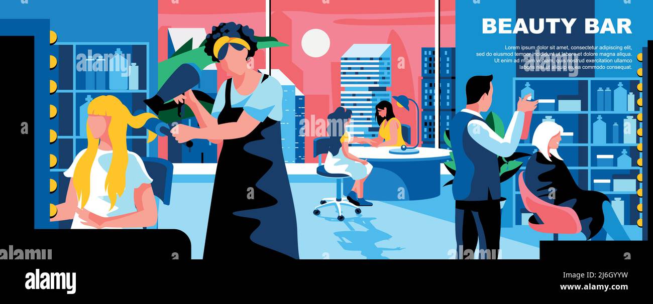 Hair salon interior Stock Vector Images - Alamy