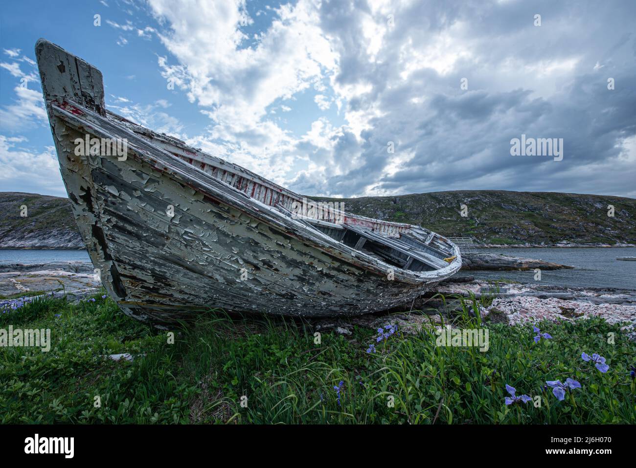 Historic abandoned fishing boat Battle Harbor Stock Photo - Alamy
