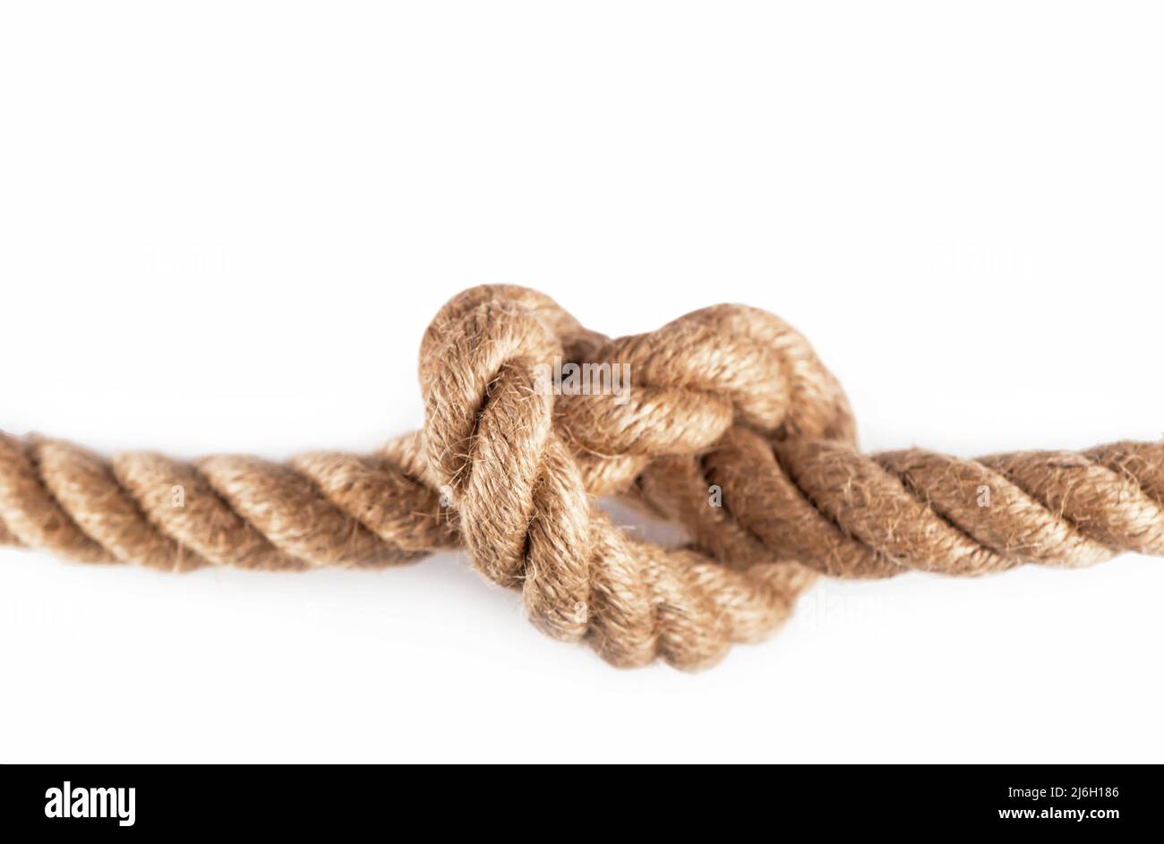 Rope with Reef Knot isolated on the white Background Stock Photo - Alamy