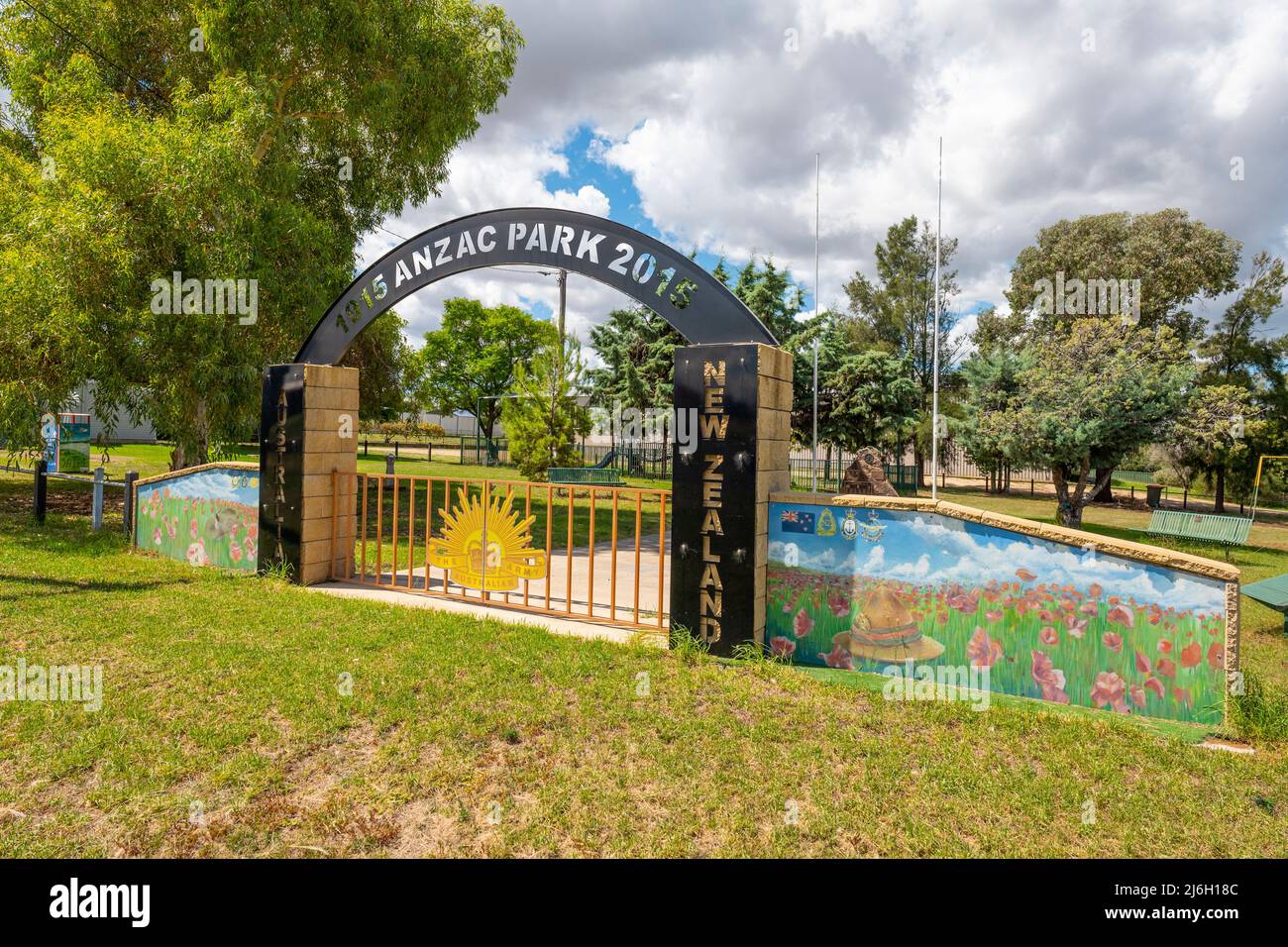 Delungra Anzac Park, dated 2015, in Delungra, northern new south wales ...