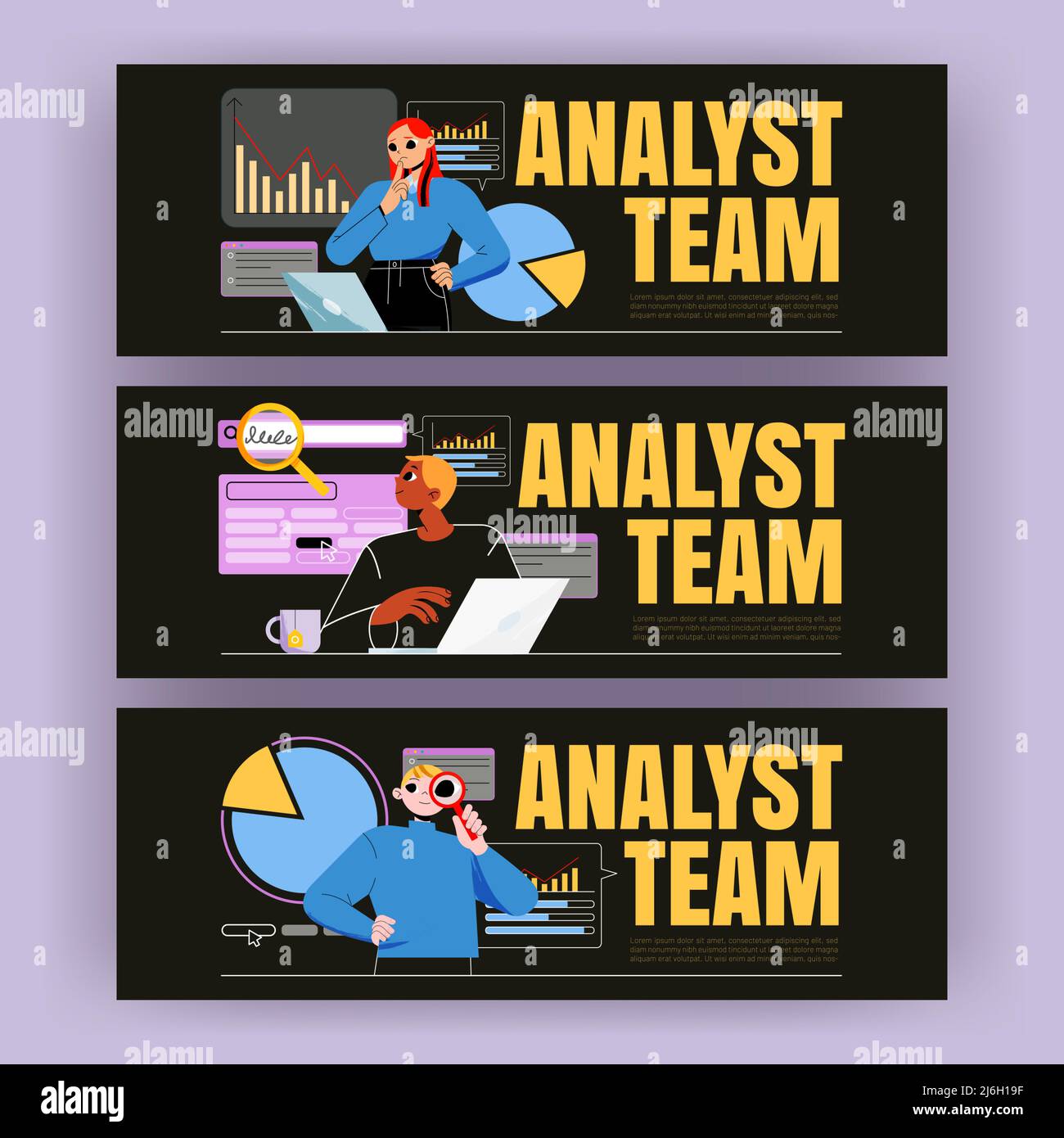 Analyst team Stock Vector Images - Alamy