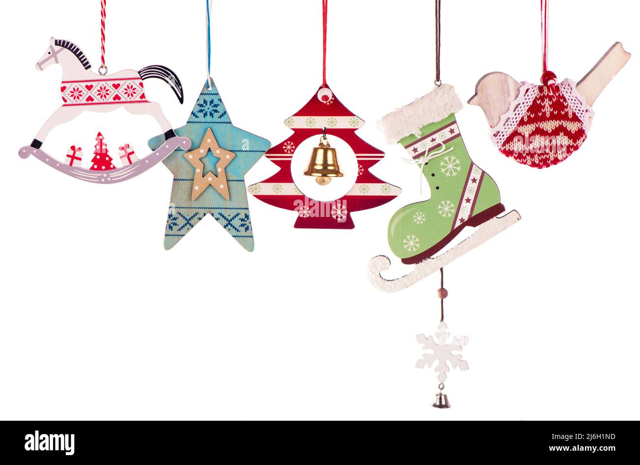 Christmas background top view baubles Cut Out Stock Images & Pictures ...