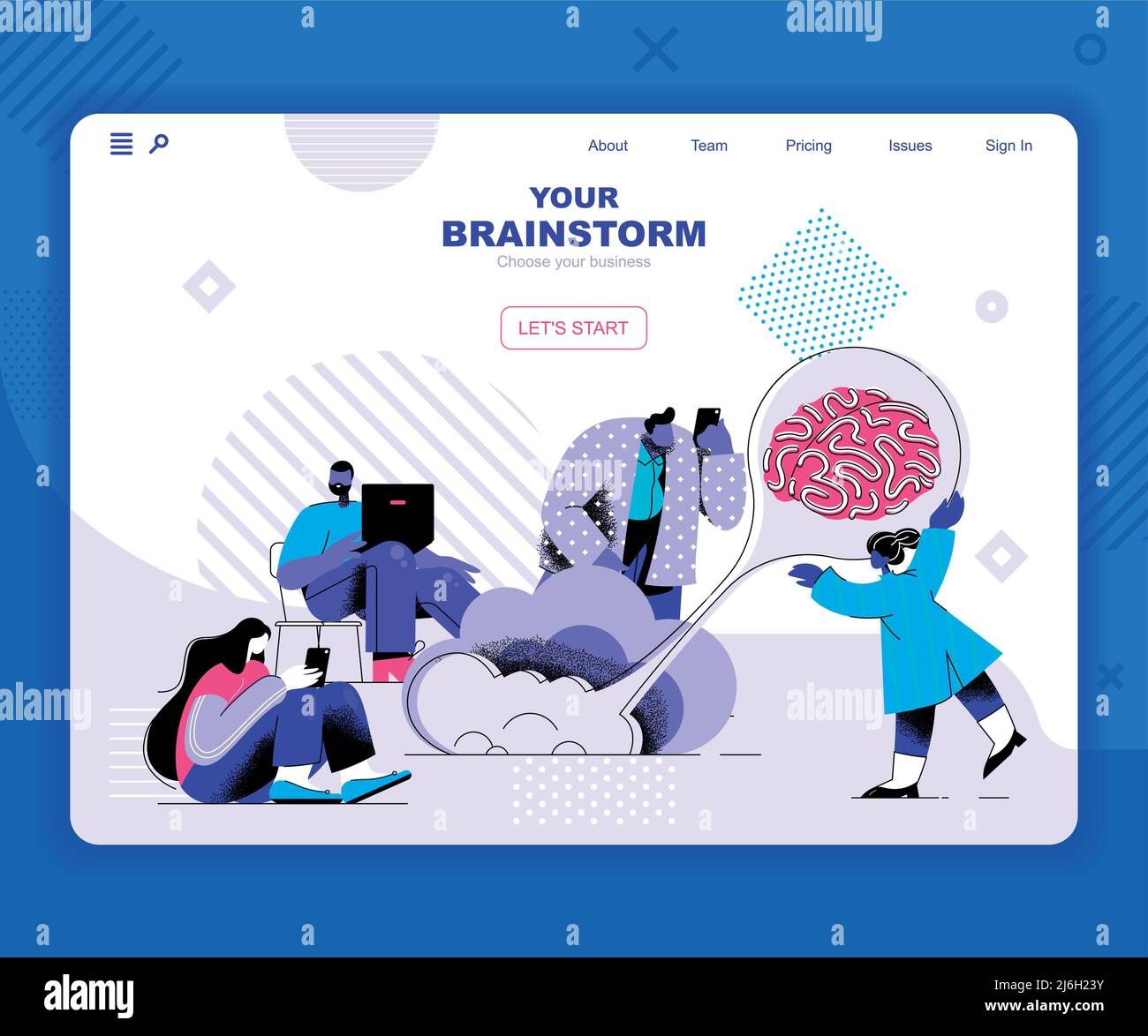 Ui header Stock Vector Images - Alamy