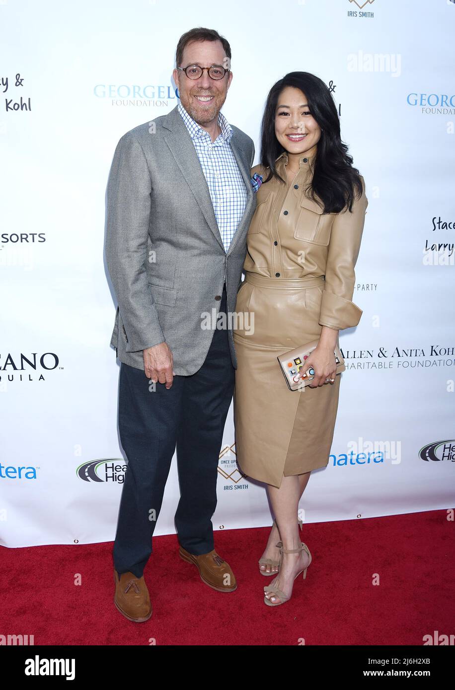 Brentwood, California, USA. 1st May, 2022. Rob Minkoff and Crystal Kung ...