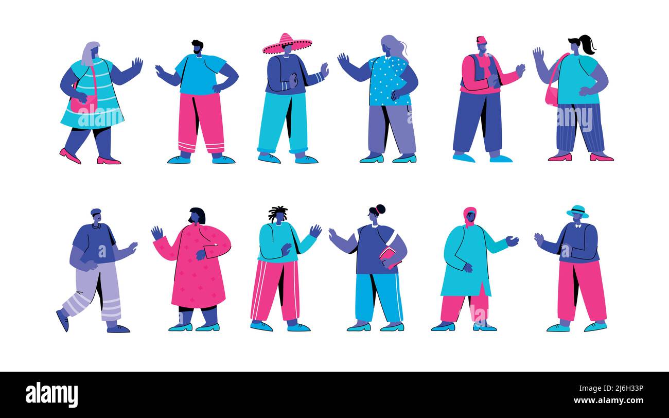 Different race people conversation Stock Vector Images - Alamy