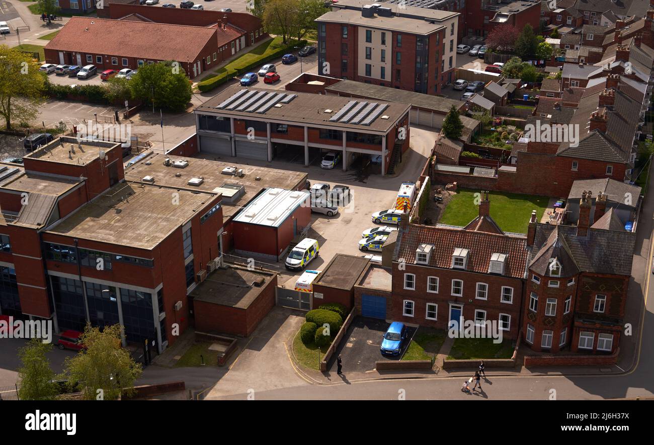 Aerial view of a police station in Boston Lincolnshire, UK Stock Photo ...
