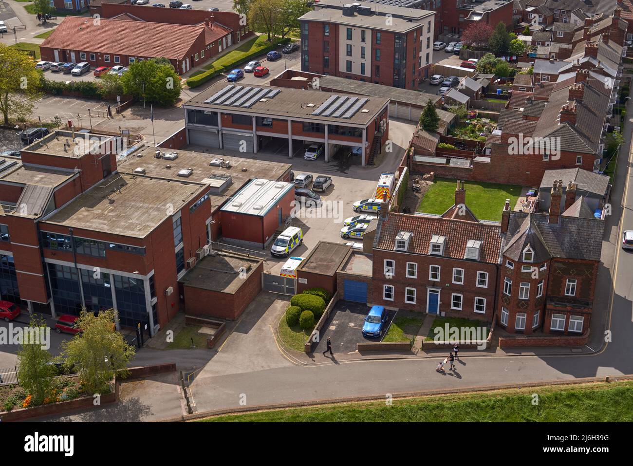 Aerial view of a police station in Boston Lincolnshire, UK Stock Photo ...