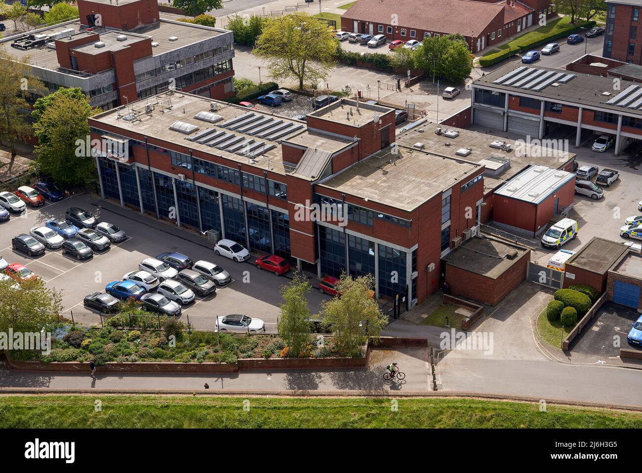 Aerial view of a police station in Boston Lincolnshire, UK Stock Photo ...