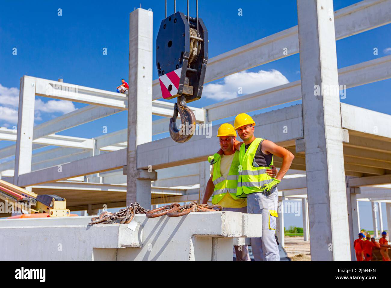 Construction workers posing hi-res stock photography and images - Alamy