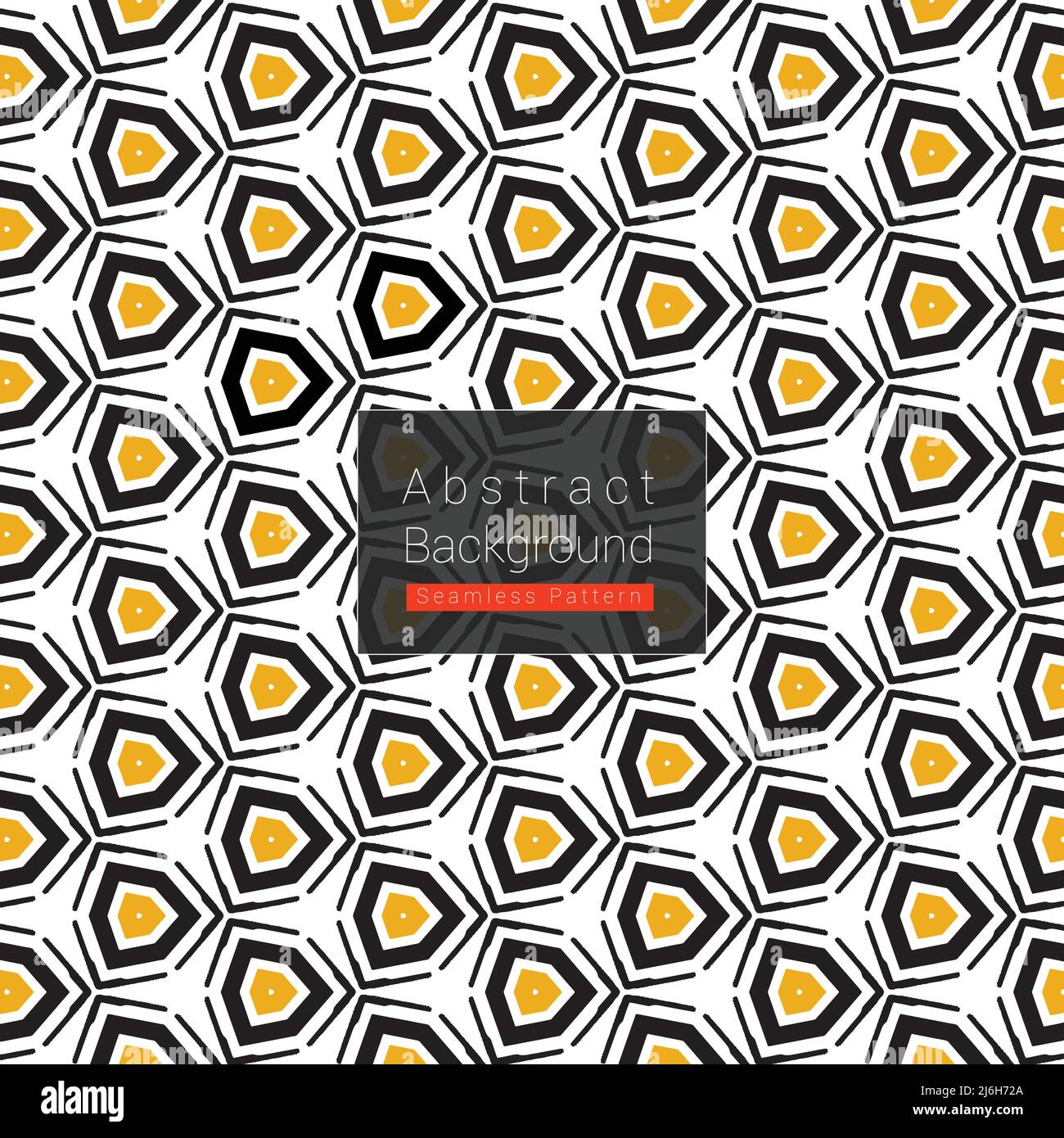 Square seamless pattern from black and yellow pyramid symbols, vector ...