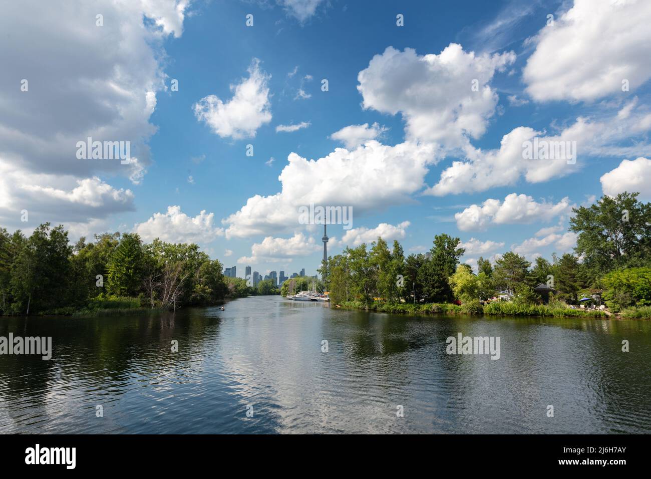 The skyline of Toronto, a view from the lake side - Toronto, Ontario ...