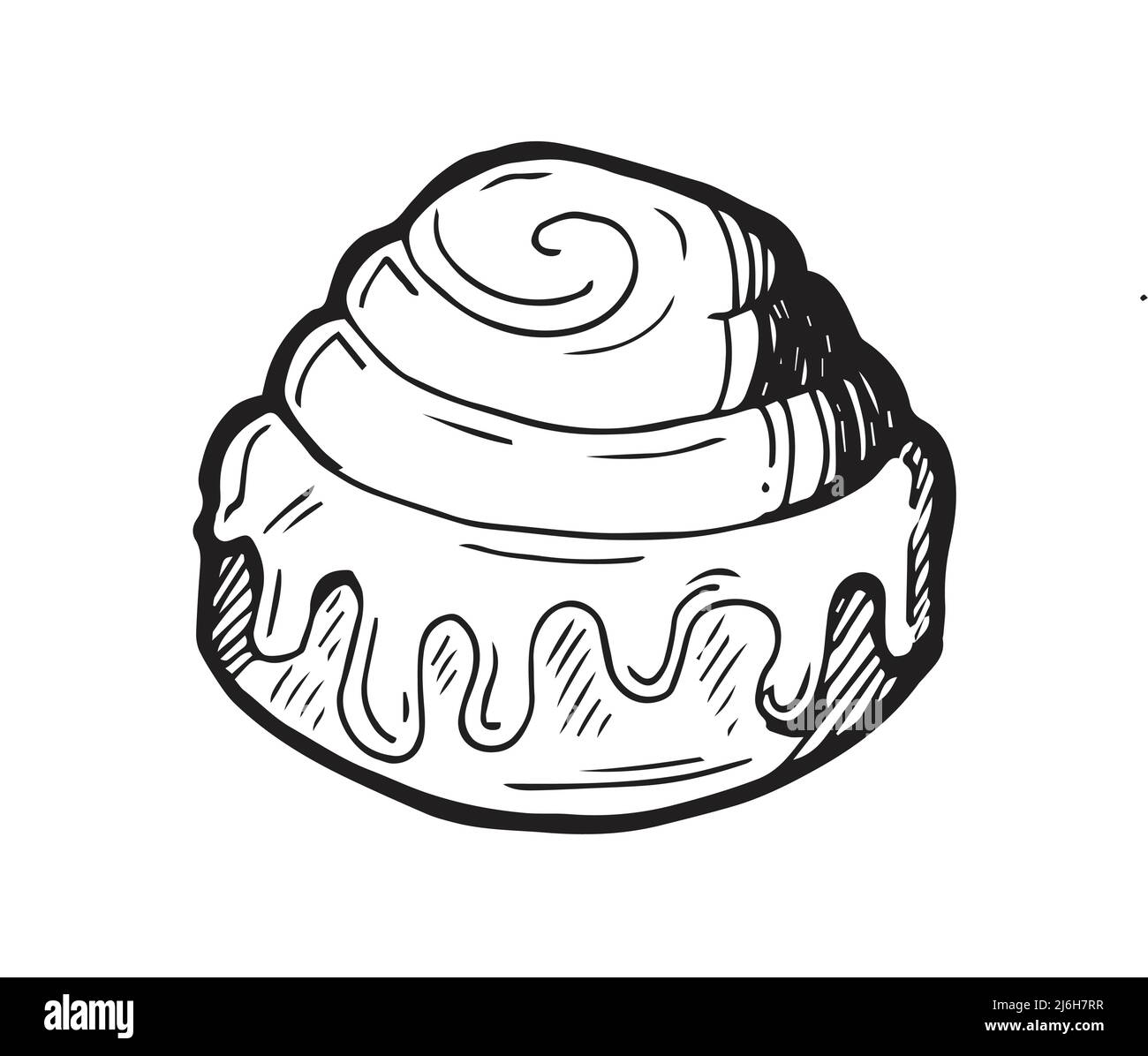 Baking cupcake pie with drips of cream. White sweet bread pastries ...