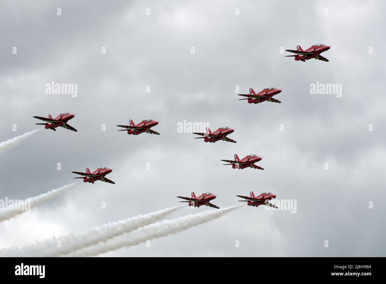 RAF Red Arrows Display Team Stock Photo - Alamy