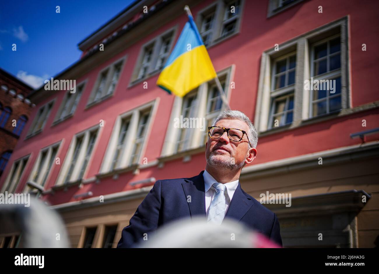 27 April 2022, Berlin: Andrij Melnyk, Ukraine's ambassador to Germany ...