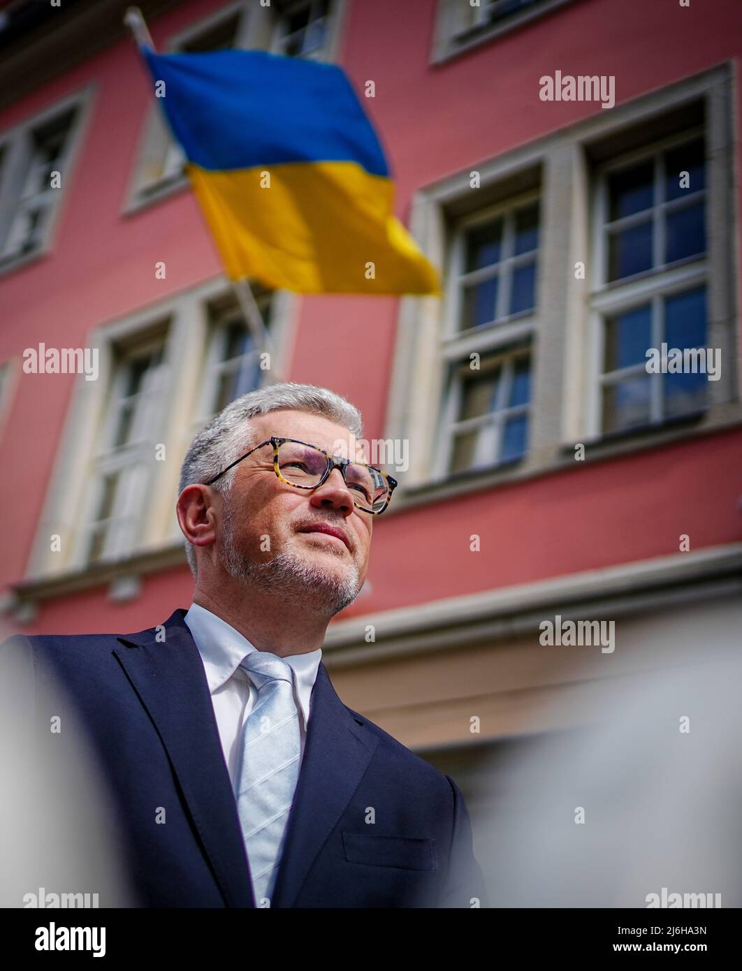 27 April 2022, Berlin: Andrij Melnyk, Ukraine's ambassador to Germany ...