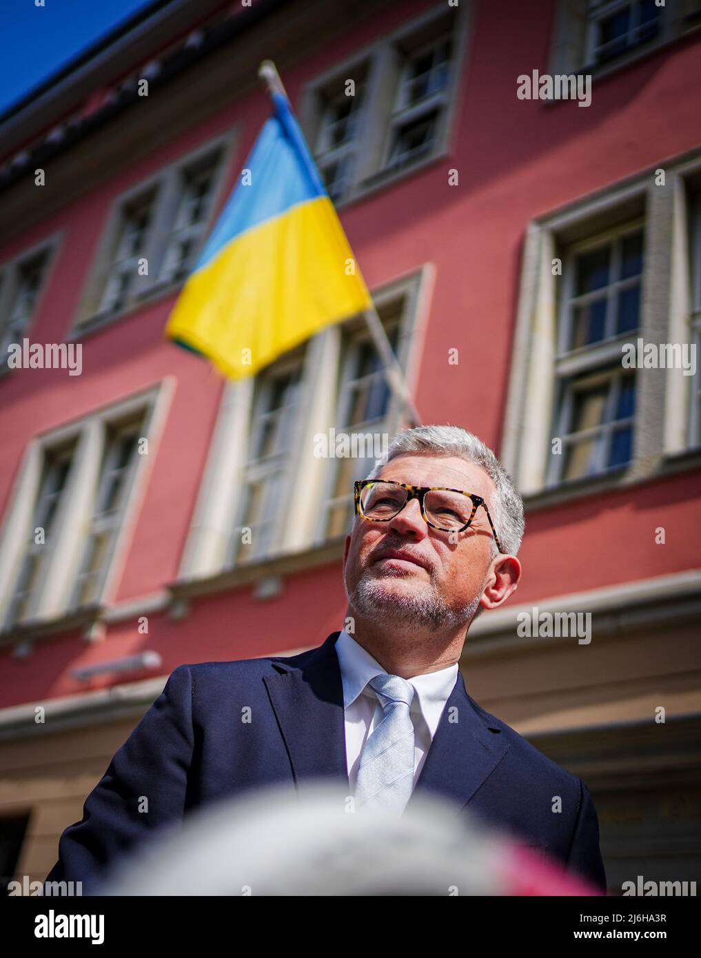27 April 2022, Berlin: Andrij Melnyk, Ukraine's ambassador to Germany ...