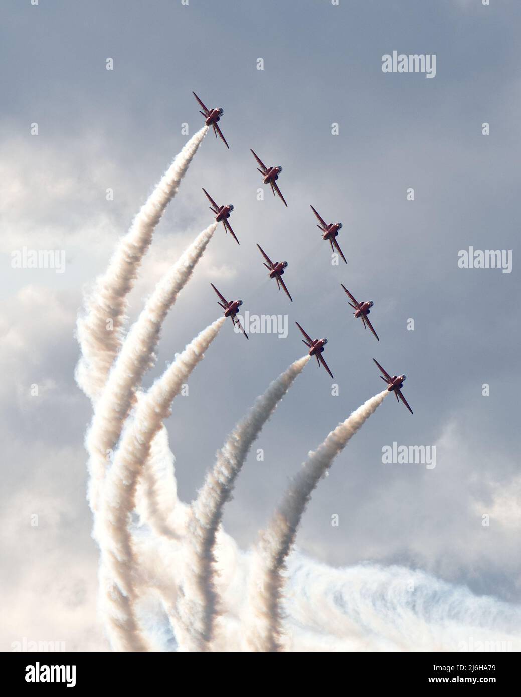 RAF Red Arrows Display Team Stock Photo - Alamy