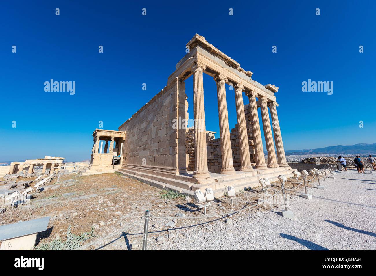 Athens, Greece - July 26, 2021: The acropolis, most famous citadel the ...