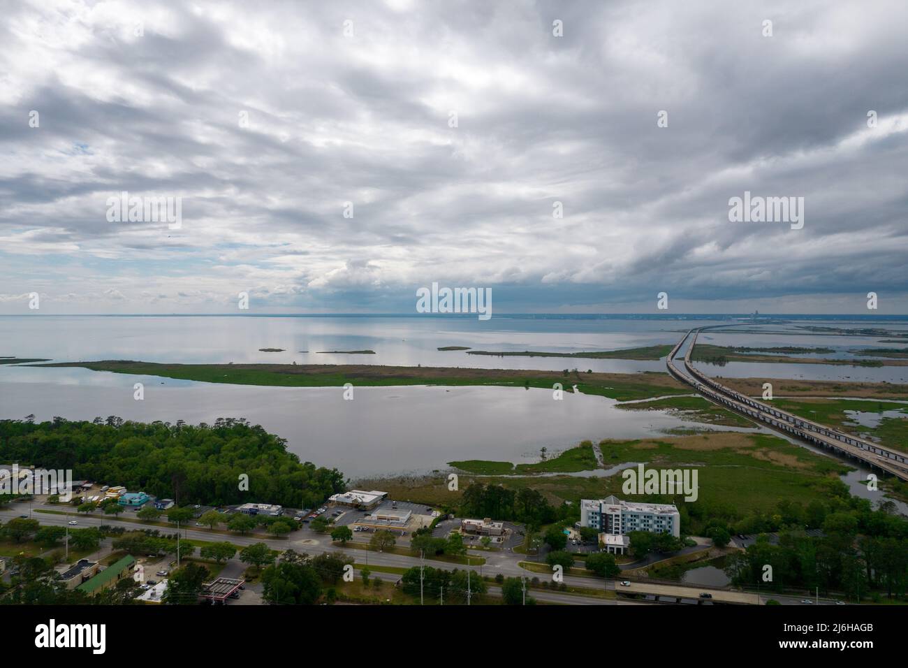 Drone overcast weather landscape hi-res stock photography and images ...