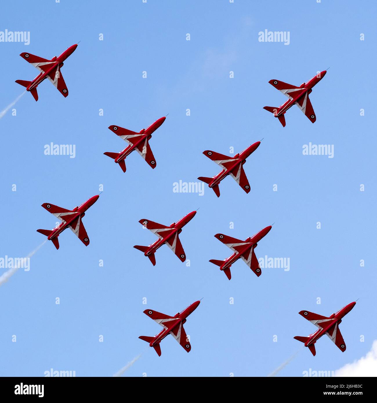 RAF Red Arrows Display Team Stock Photo - Alamy