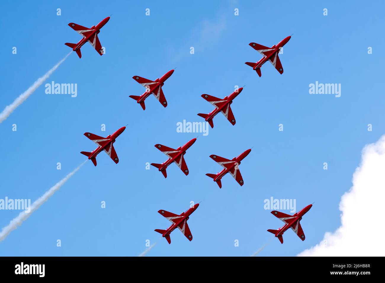 RAF Red Arrows Display Team Stock Photo - Alamy