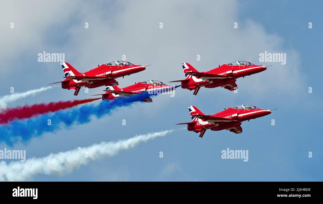 RAF Red Arrows Display Team Stock Photo - Alamy