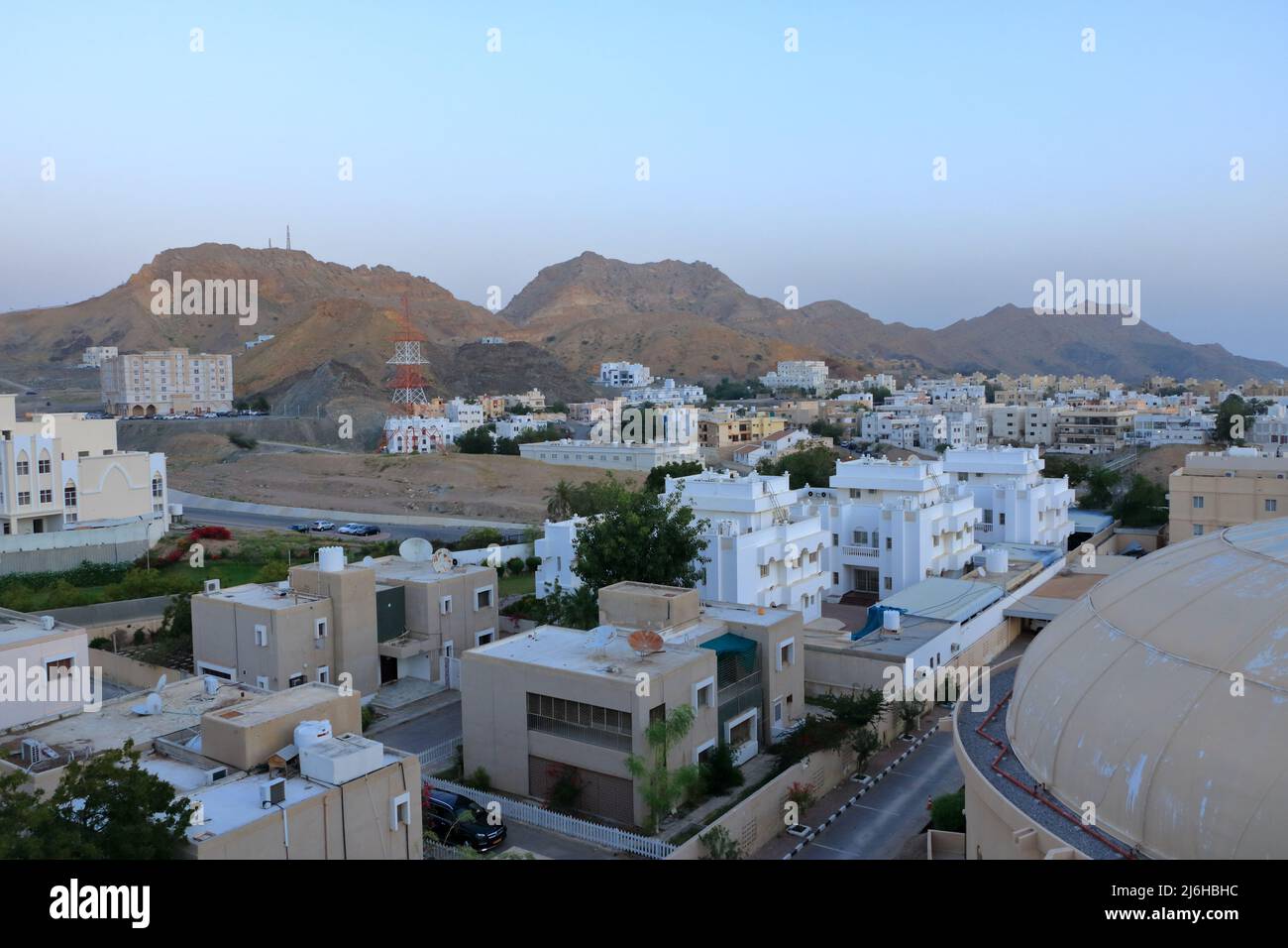 Beautiful panoramic view at the capital of the Oman Muscat Stock Photo ...