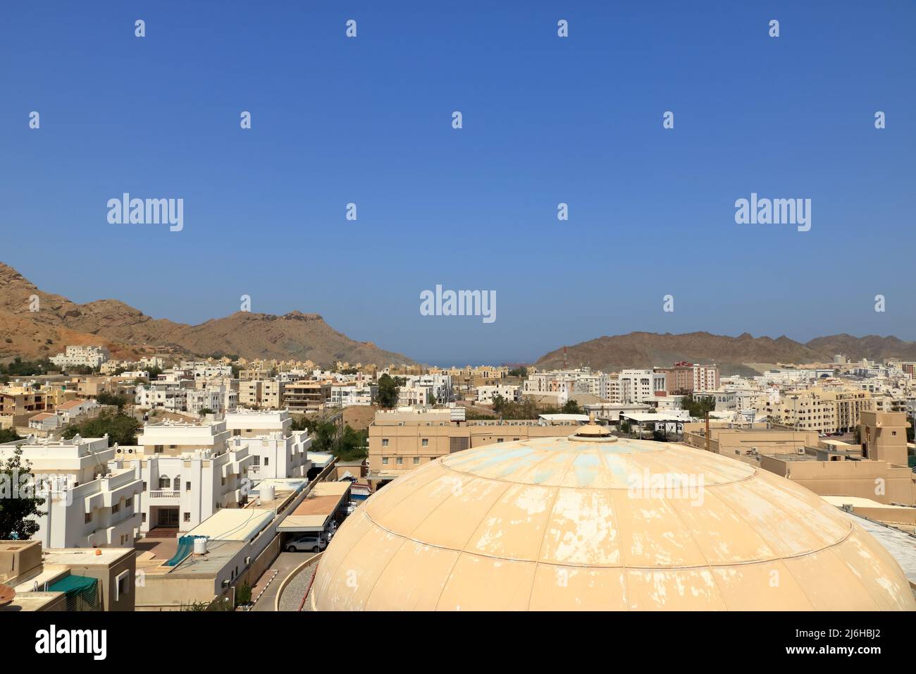 Beautiful panoramic view at the capital of the Oman Muscat Stock Photo ...