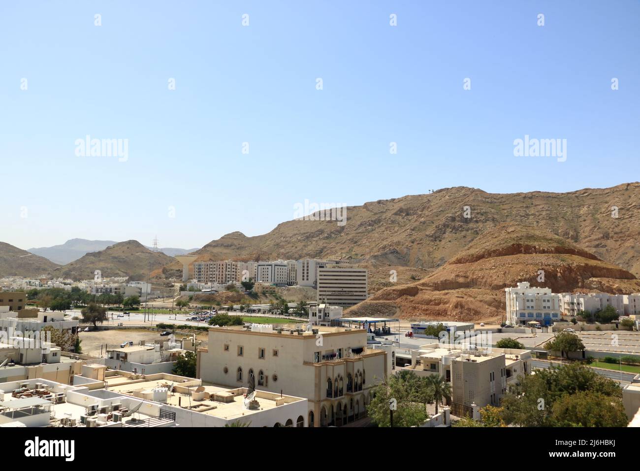 Beautiful panoramic view at the capital of the Oman Muscat Stock Photo ...
