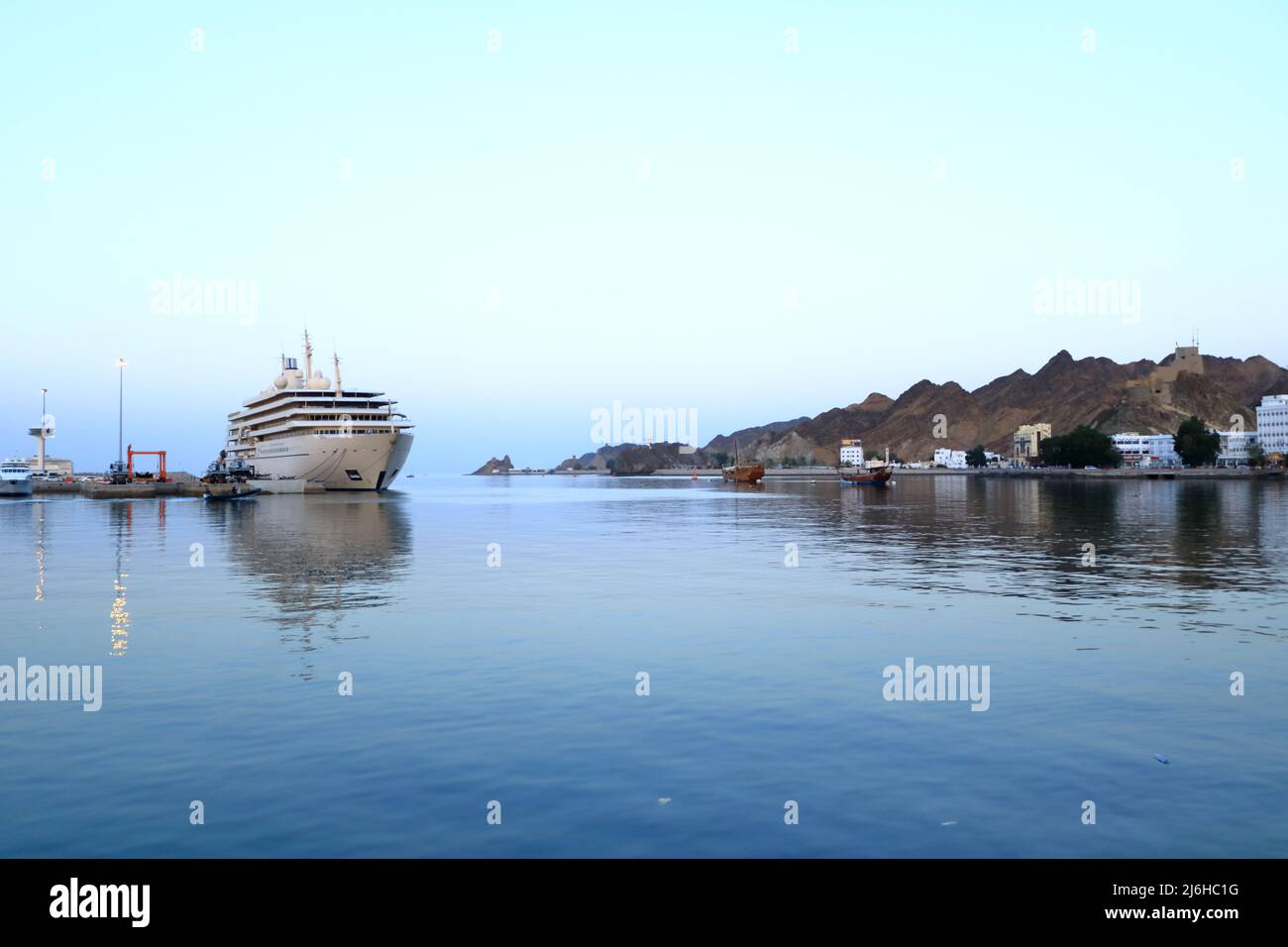 March 15 2022 - Muscat, Oman, Middle east: seafront scene of marine ...