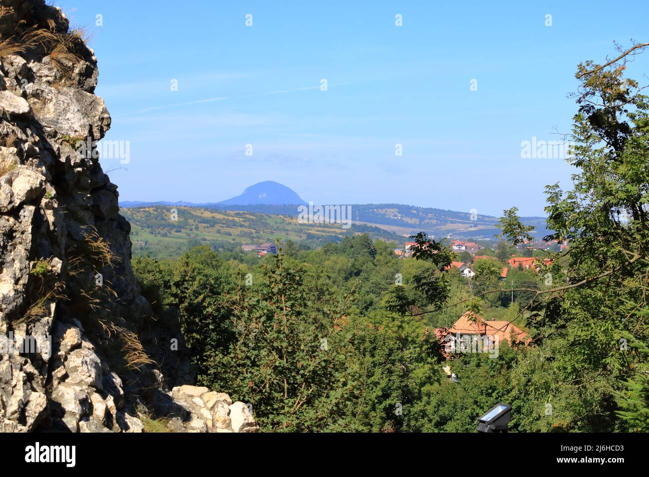 breathtaking landscape from bran castle in transinvalya Stock Photo - Alamy
