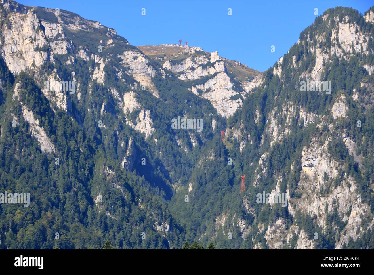 The Caraiman Peak with The Heroes Cross in the Bucegi Mountain Stock ...