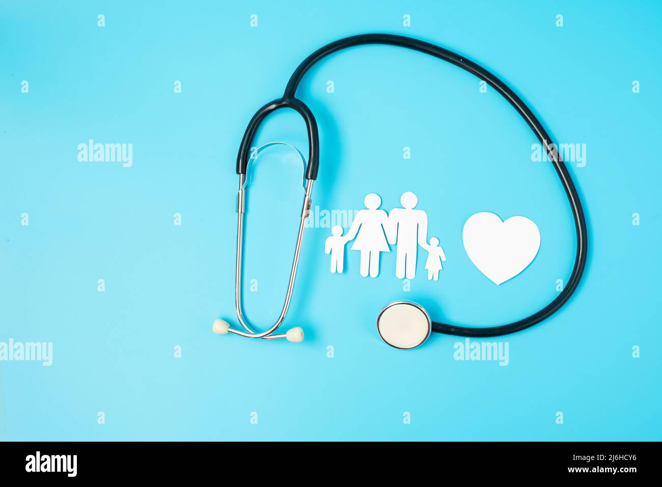 Happy Family day. Stethoscope and paper shape cutout with Father ...