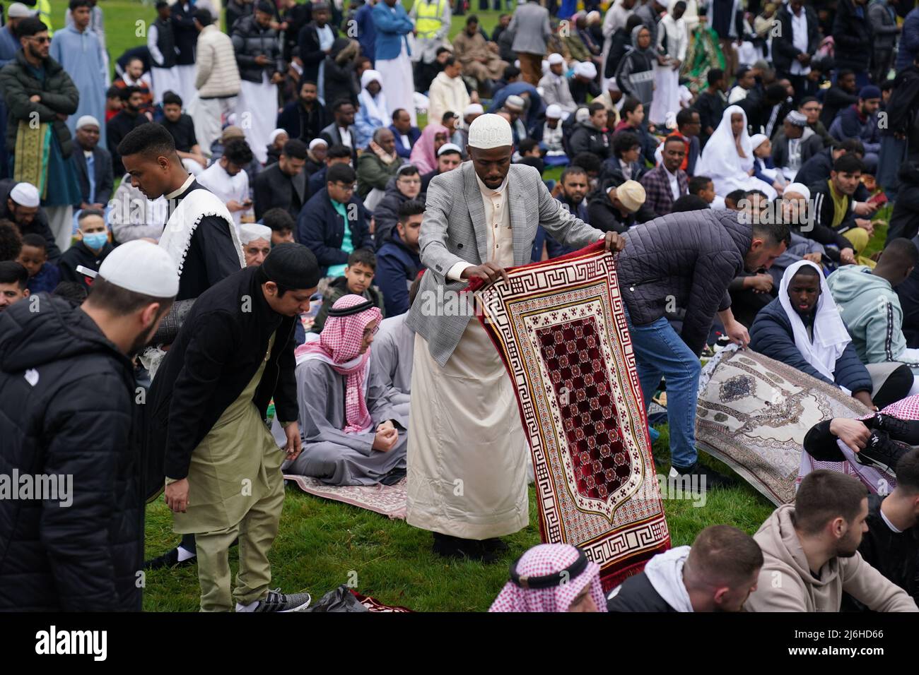 People take part in the Green Lane Masjid - Eid at Small Heath Park in ...