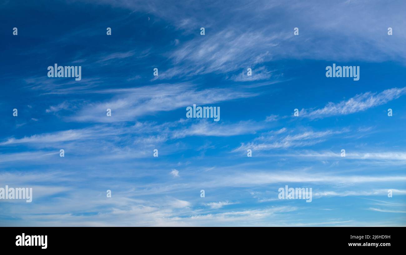 Dramatic blue sky with white clouds Stock Photo - Alamy