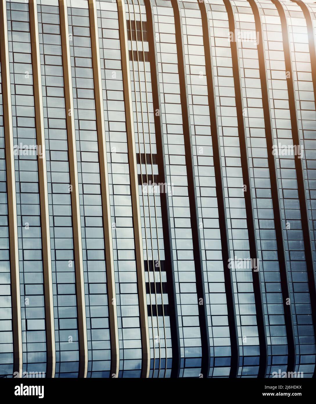 business building in minimalism hi-tech glass architecture Stock Photo ...