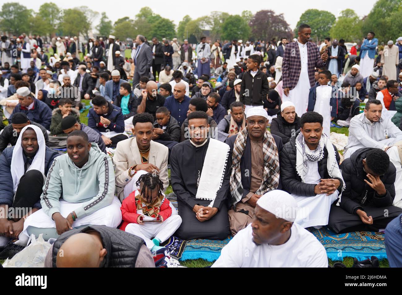 People take part in the Green Lane Masjid - Eid at Small Heath Park in ...