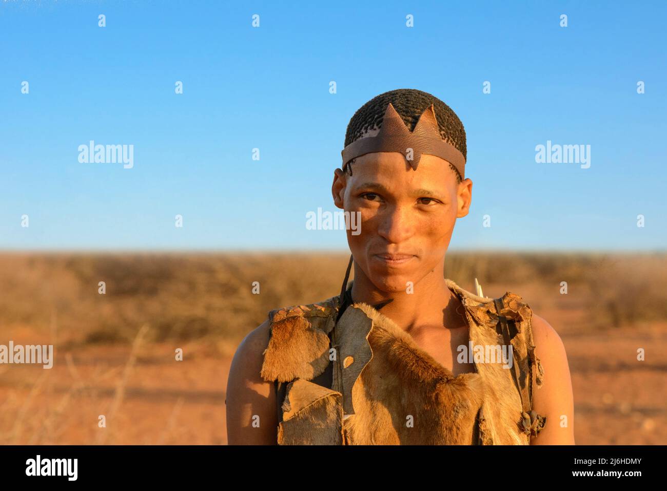 San (Saan) Bushmen, semi-nomadic indigenous hunter-gatherers, have ...