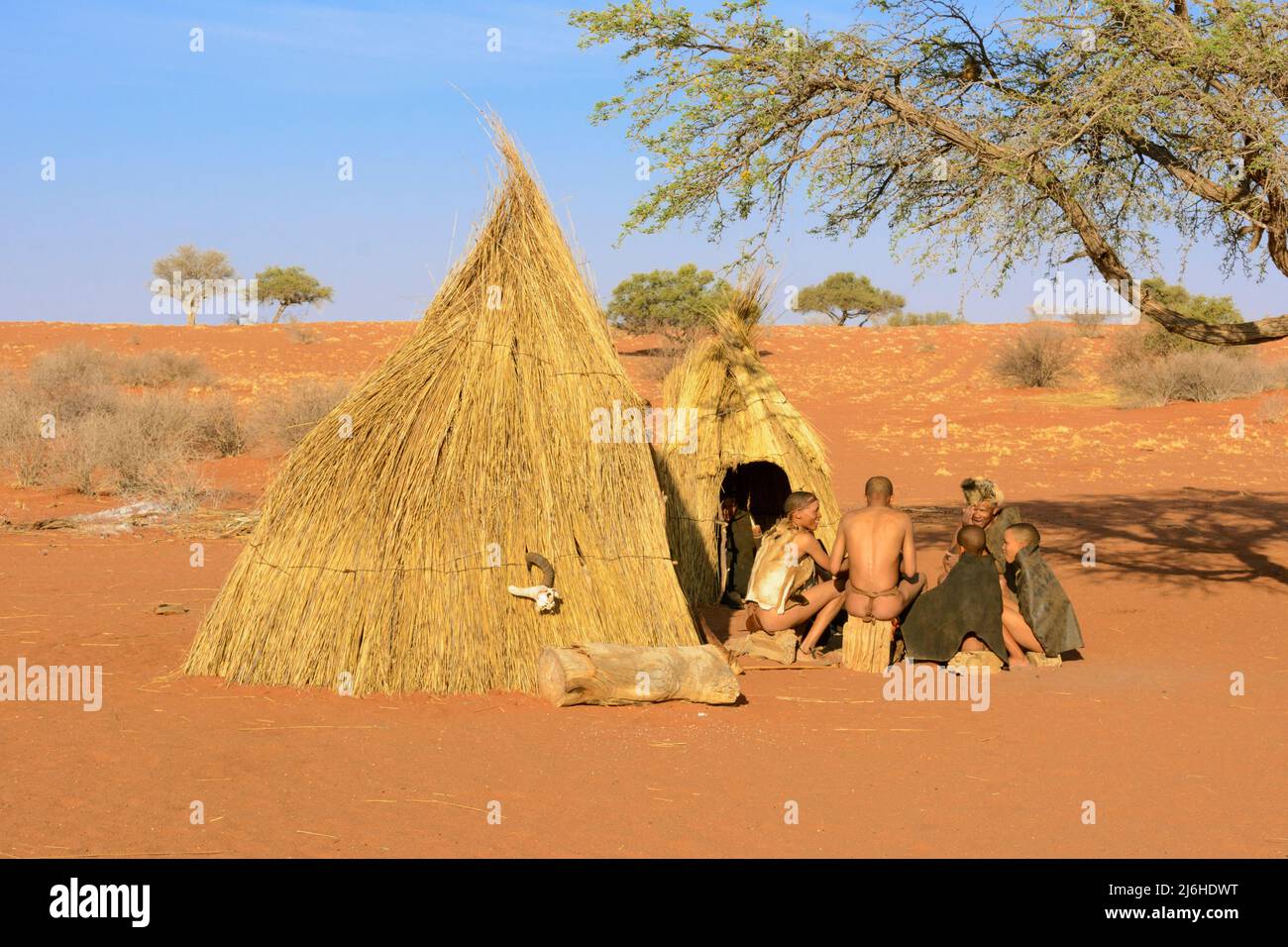 Bushman africa family hi-res stock photography and images - Alamy