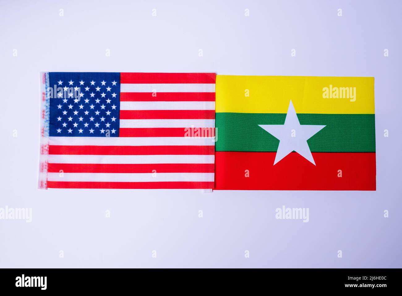 Myanmar usa flag hi-res stock photography and images - Alamy