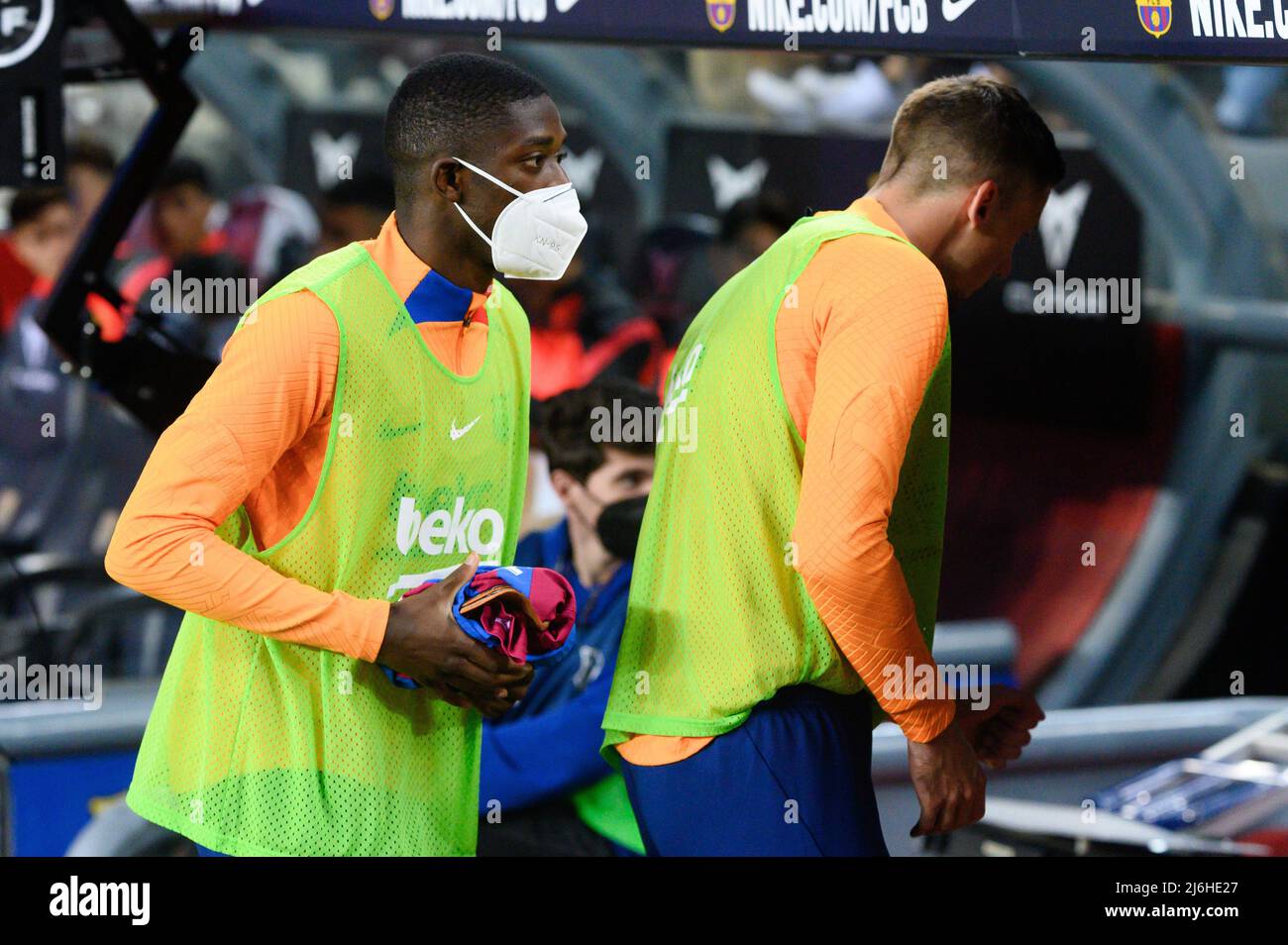 Barcelona, Spain. 01st May, 2022. Ousmane Dembele of FC Barcelona ...