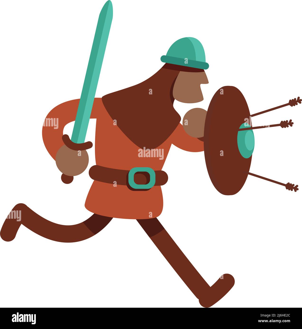 Medieval knight semi flat color vector character Stock Vector Image ...