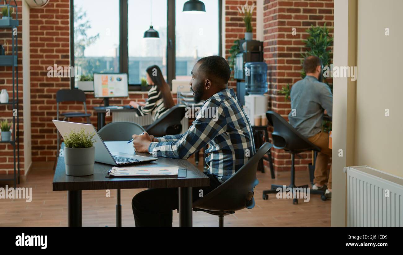 Candidate attending job interview application hi-res stock photography ...