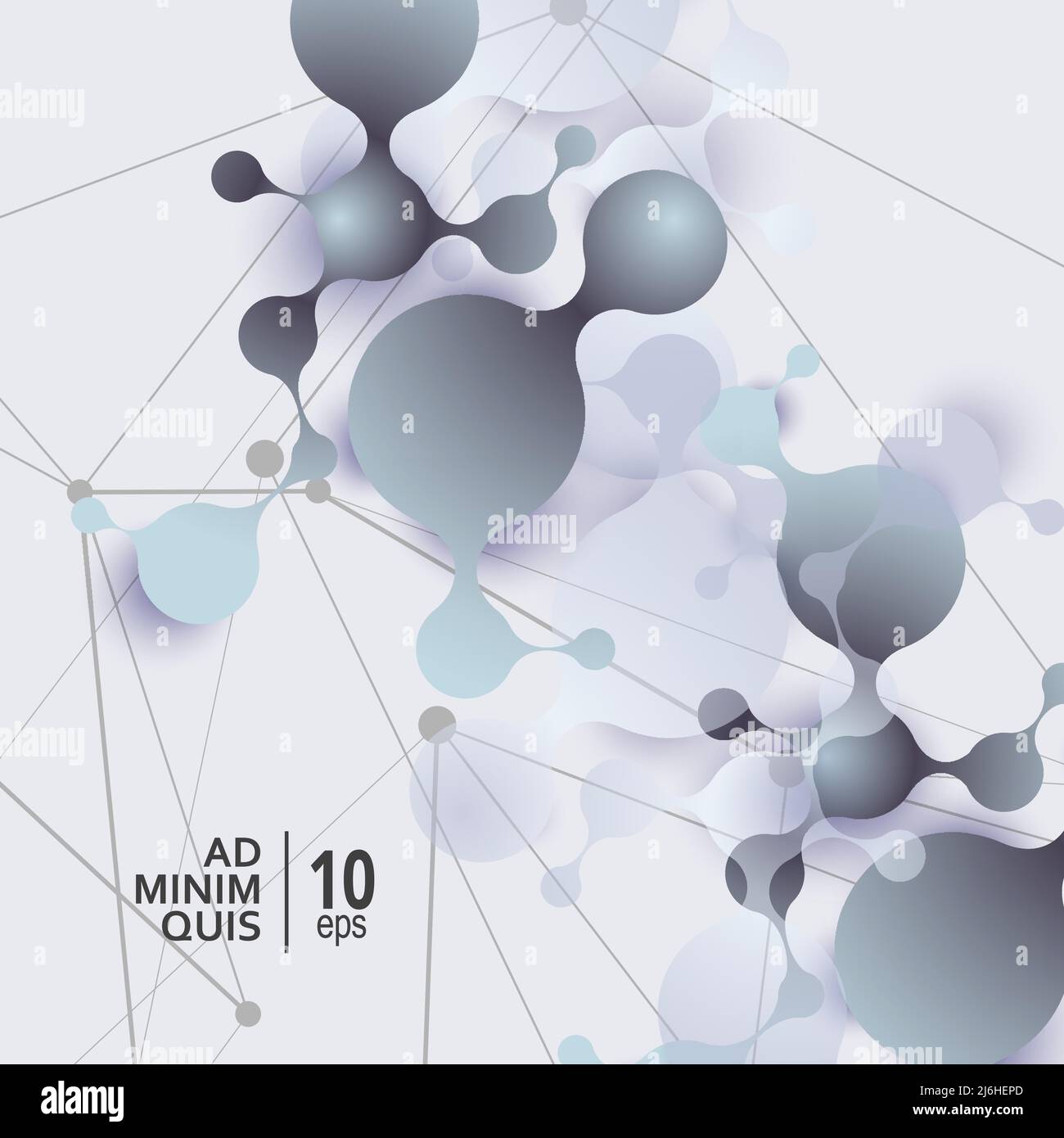 Abstract molecules background with cells. Vector medical background ...
