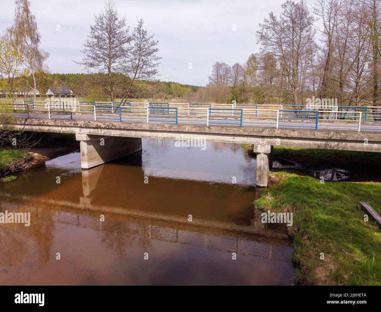 Road bridge over a small river Stock Photo - Alamy